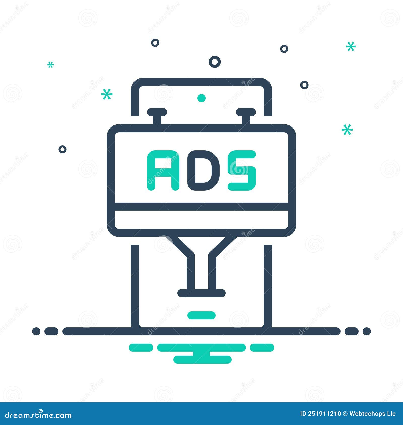 Mix Icon for Advertisements, Ad and Marketing Stock Vector ...