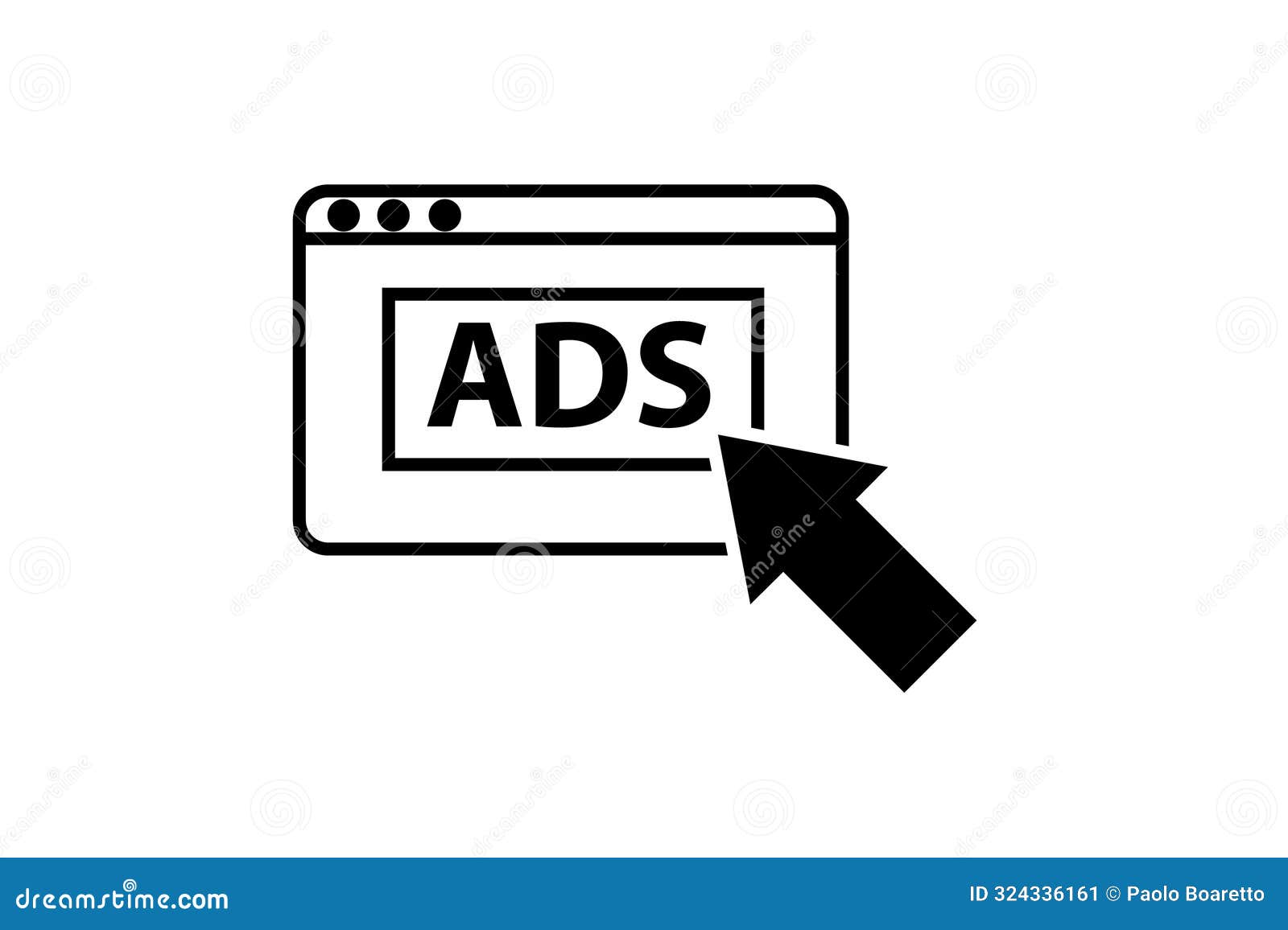 Advertising, Advertisement, Ad, Ads Icon Vector. Vector Illustration ...