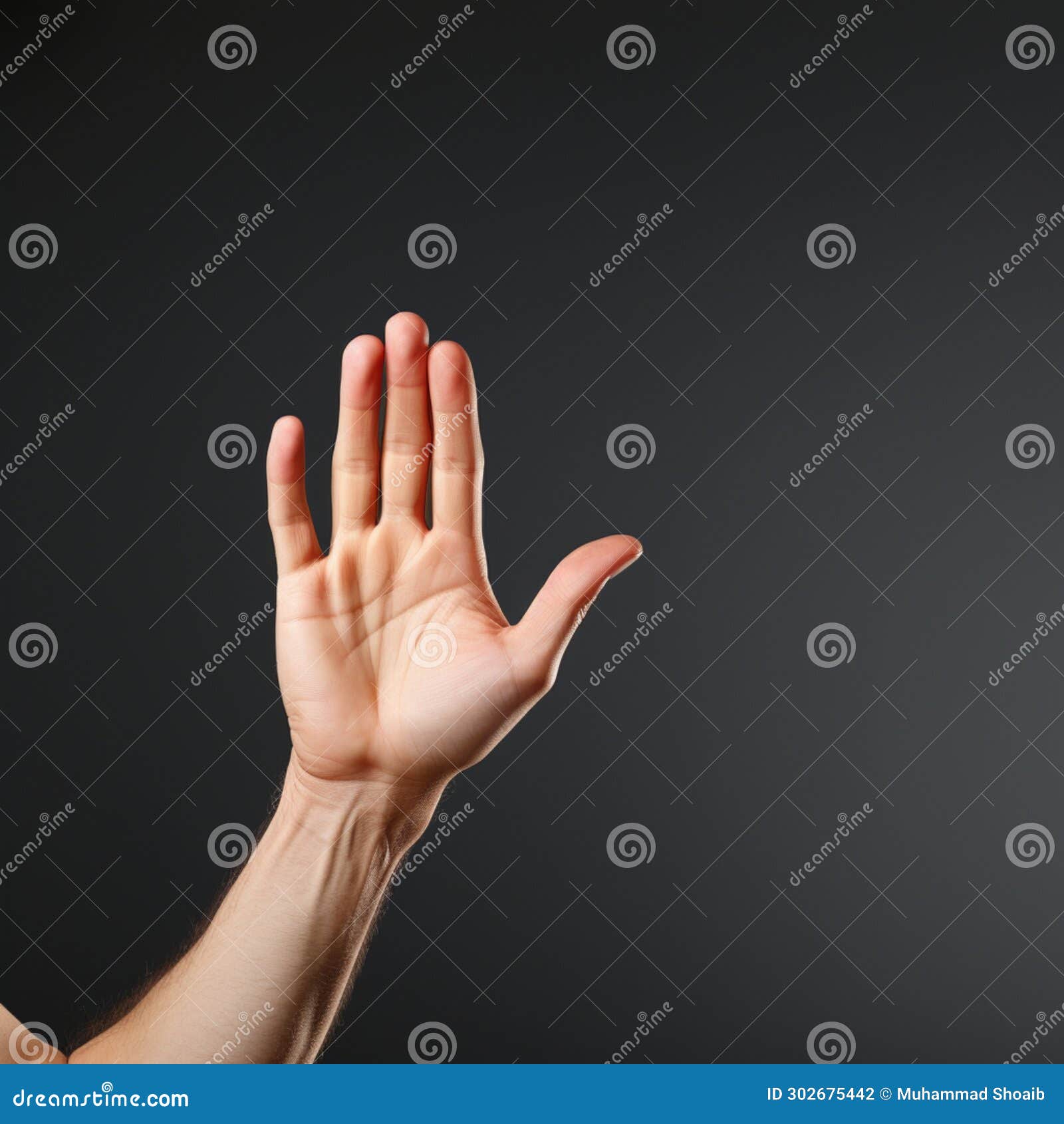 Advertising Background with Open Palm, Emphasizing Presenting Hand ...