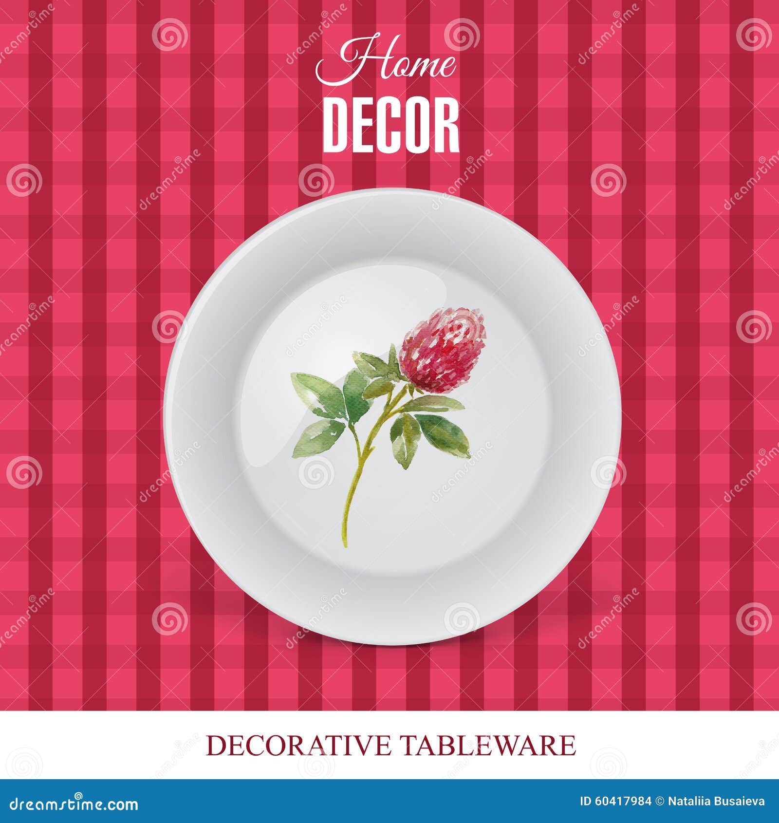 Advertising Banner with Decorative Ceramic Tableware Stock Illustration ...