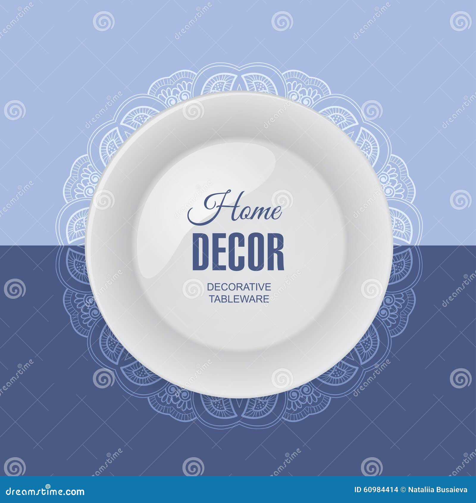 Advertising Banner with Decorative Tableware Stock Vector ...