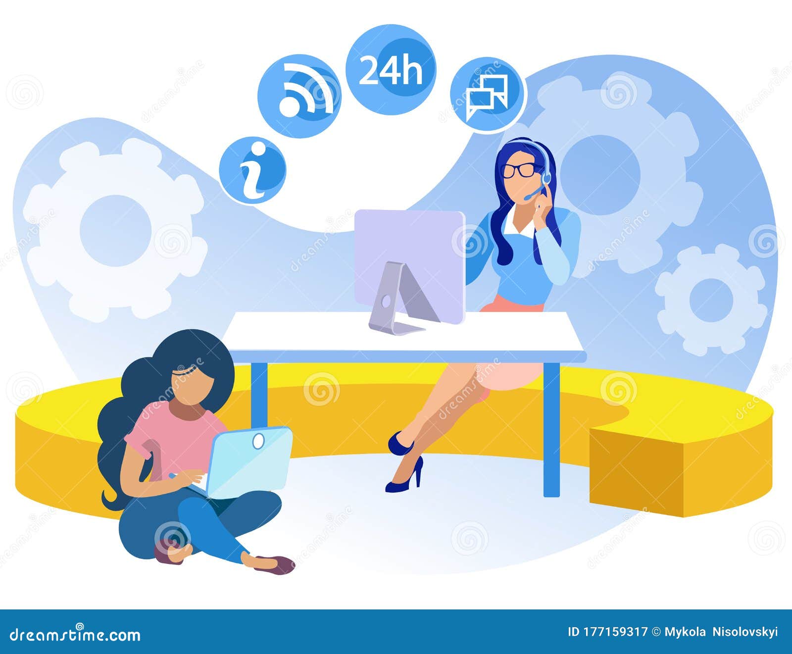 Advertising Banner Development Computer Skills. Stock Vector ...