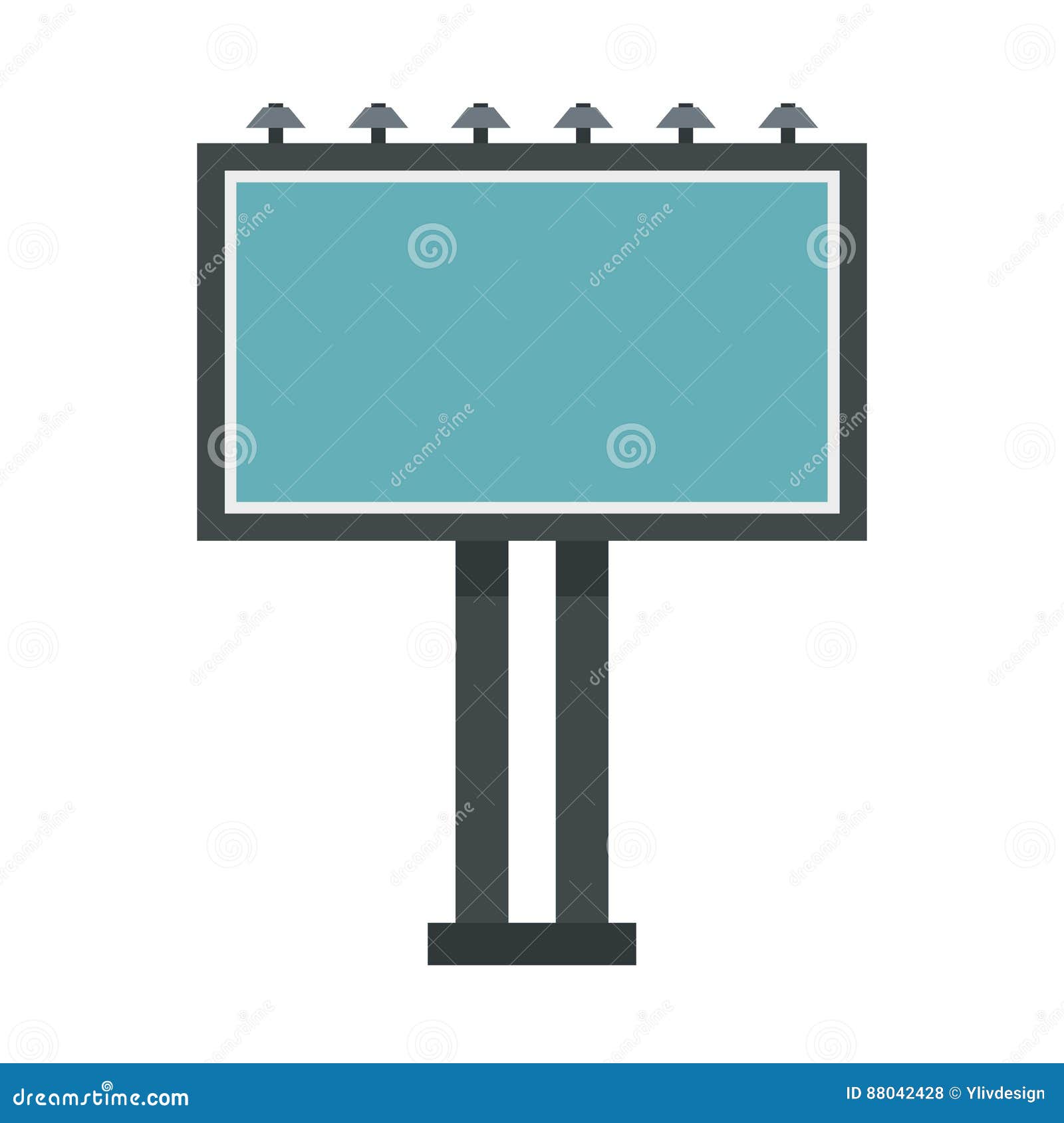 Advertising Billboard Icon, Flat Style Stock Vector - Illustration of ...