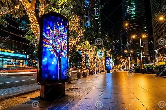 Advertising Board, Digital Display, Dynamic Content Allows for Rotating ...