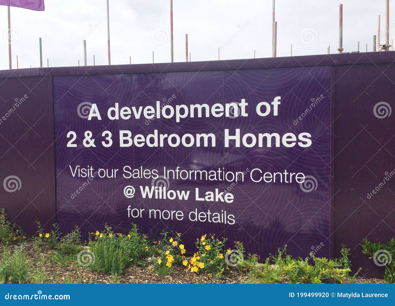 Advertising Board for New Build Housing Development Editorial Image ...