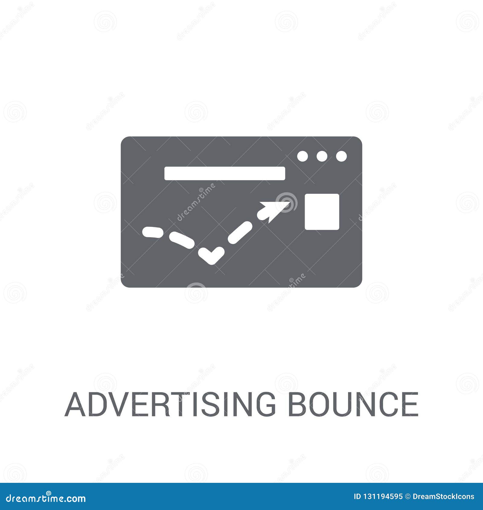 Advertising Bounce Icon. Trendy Advertising Bounce Logo Concept Stock ...