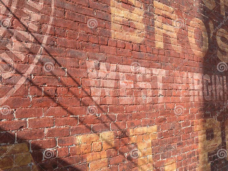 Advertising on brick wall stock photo. Image of advertise - 40754152