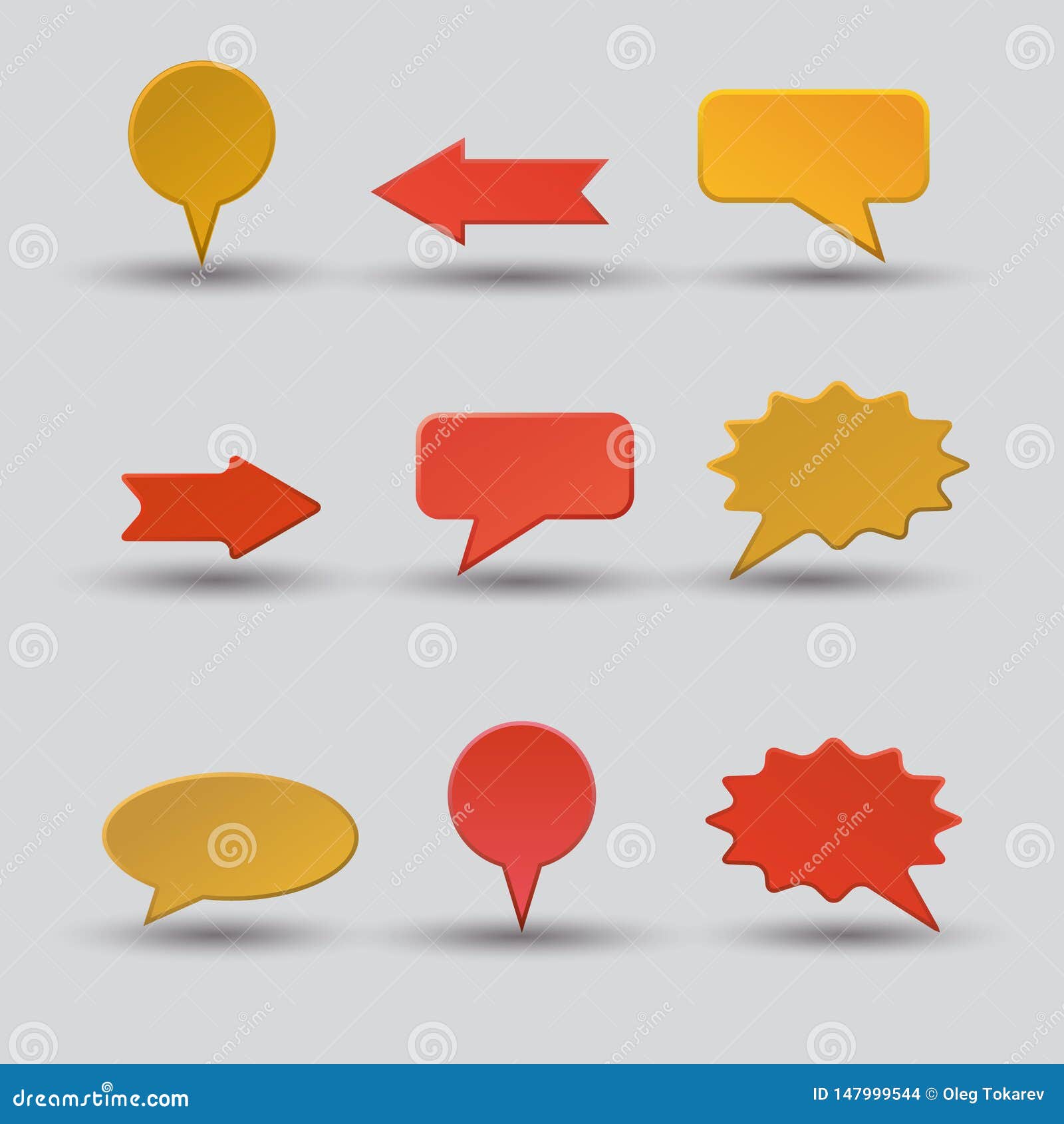 Advertising bubbles shapes stock vector. Illustration of think - 147999544