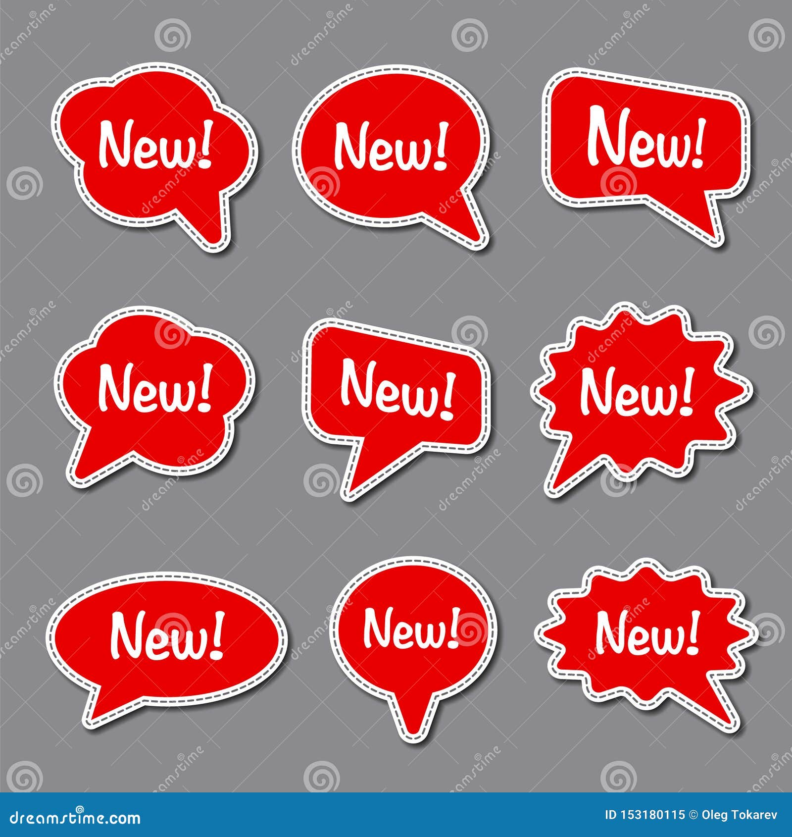 Advertising Bubbles Stickers Stock Vector - Illustration of message ...