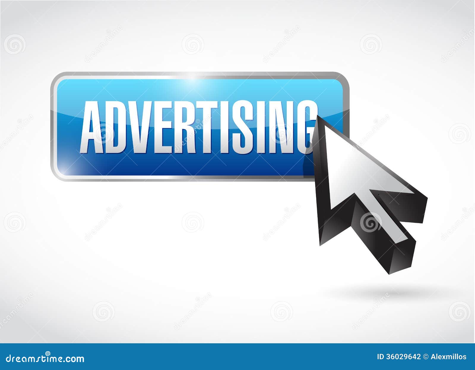 Advertising Button Illustration Design Stock Illustration ...