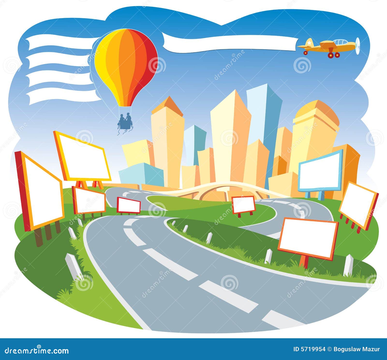 Advertising city stock vector. Illustration of empty, city - 5719954