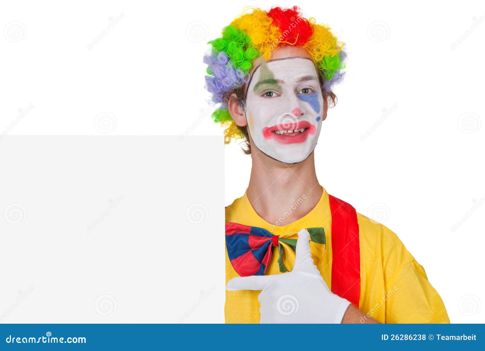 Advertising clown stock photo. Image of board, promotional - 26286238