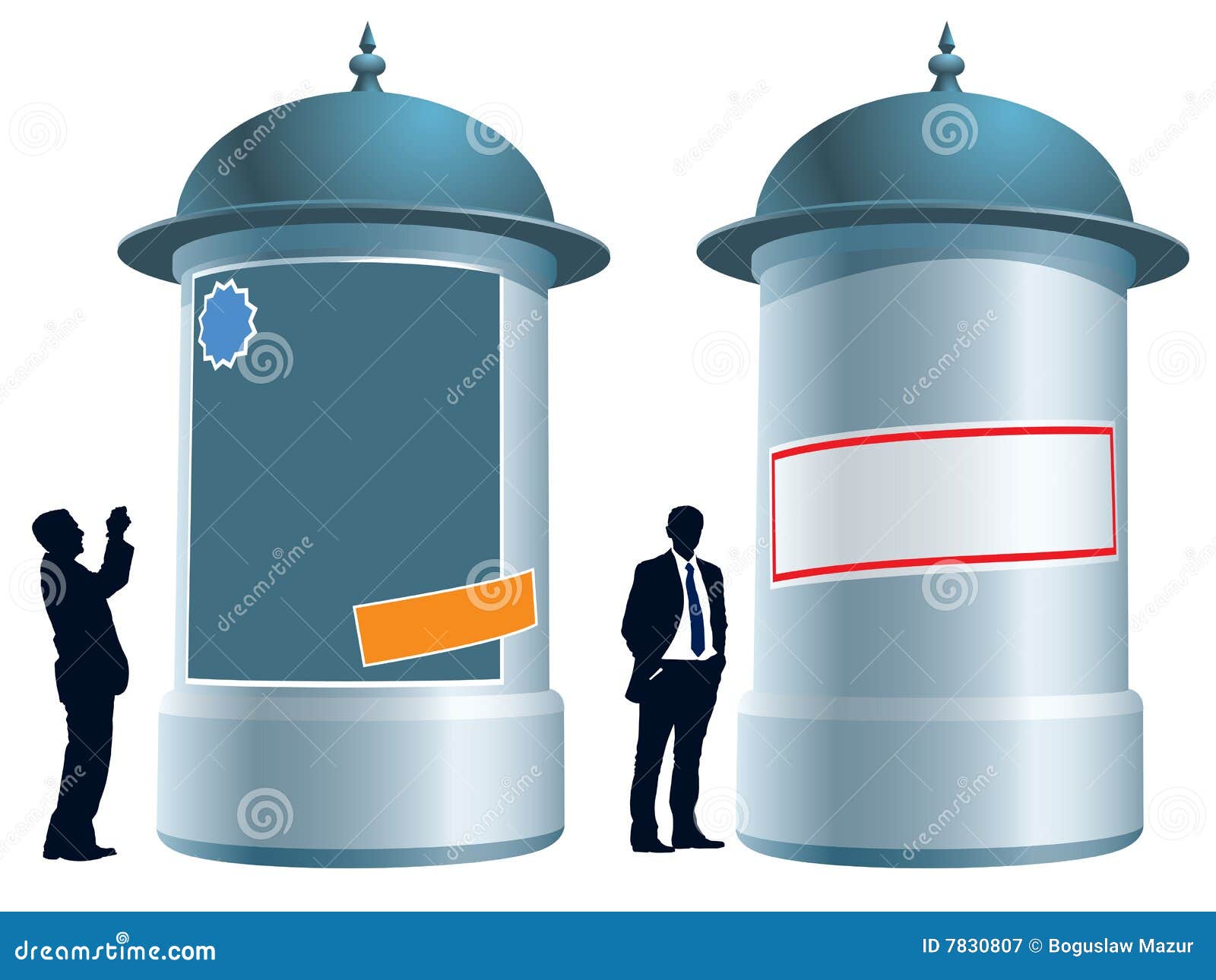 Advertising column stock vector. Illustration of executive - 7830807
