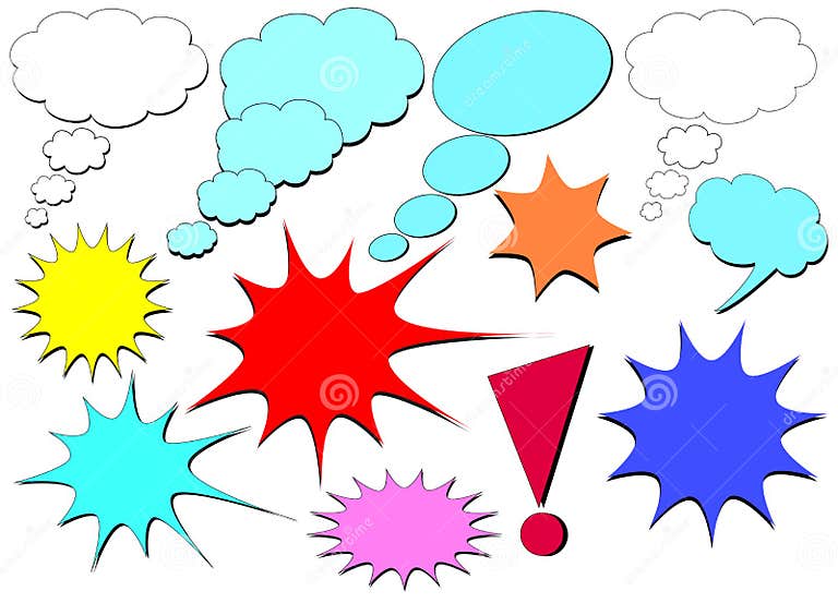 Advertising comic signs stock vector. Illustration of comic - 18189959