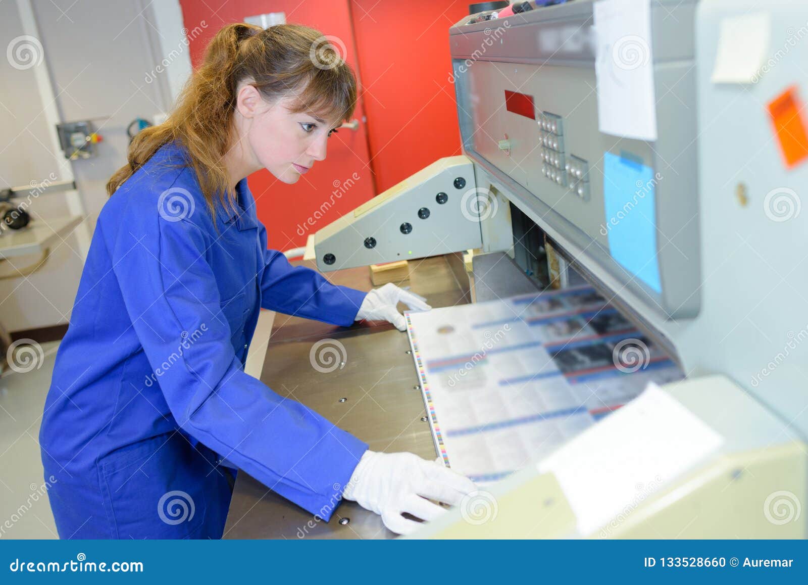 Advertising Company Printer Operator Stock Photo - Image of binder ...