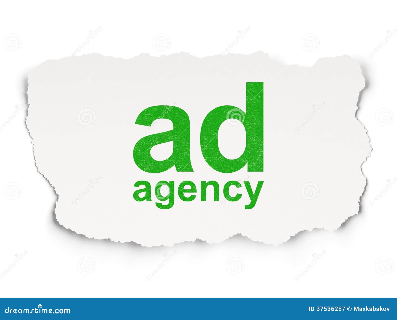 Advertising Concept: Ad Agency on Paper Background Stock Illustration ...