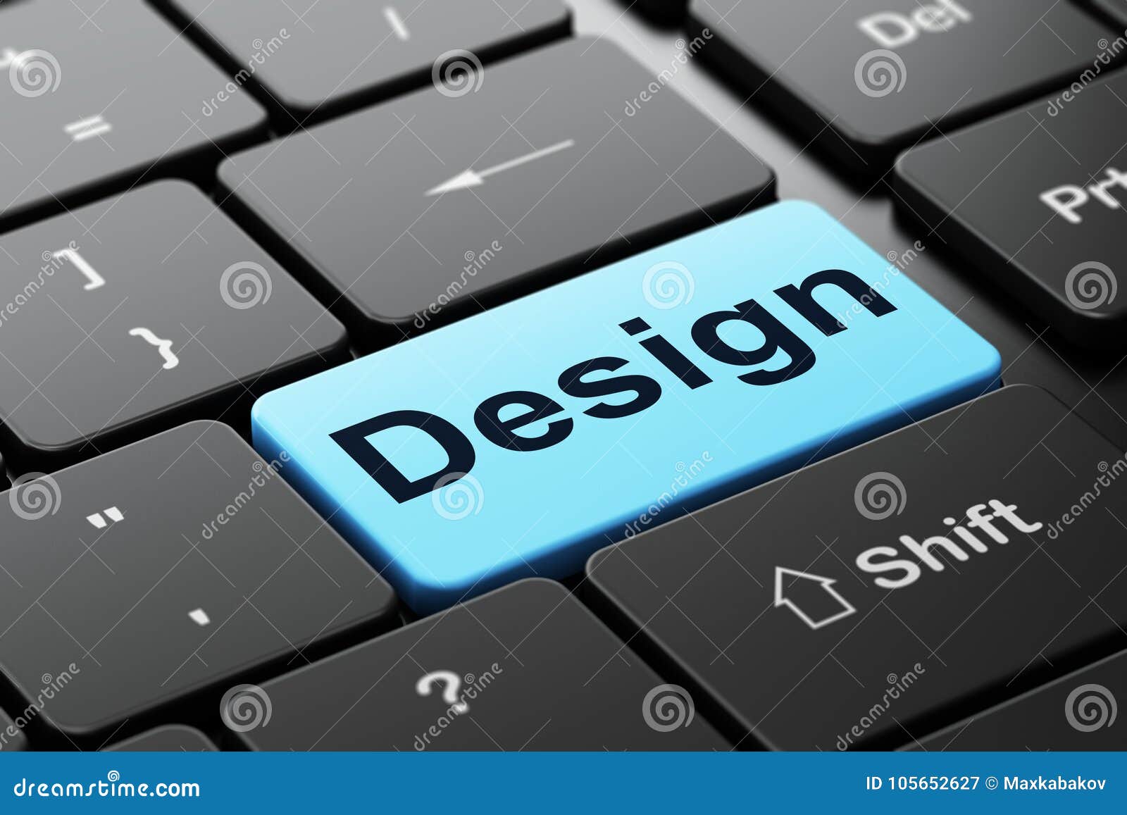 Advertising Concept: Design on Computer Keyboard Background Stock ...