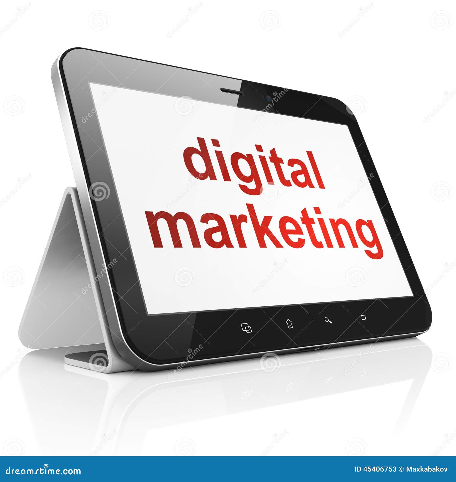 Advertising Concept: Digital Marketing on Tablet Pc Computer Stock ...