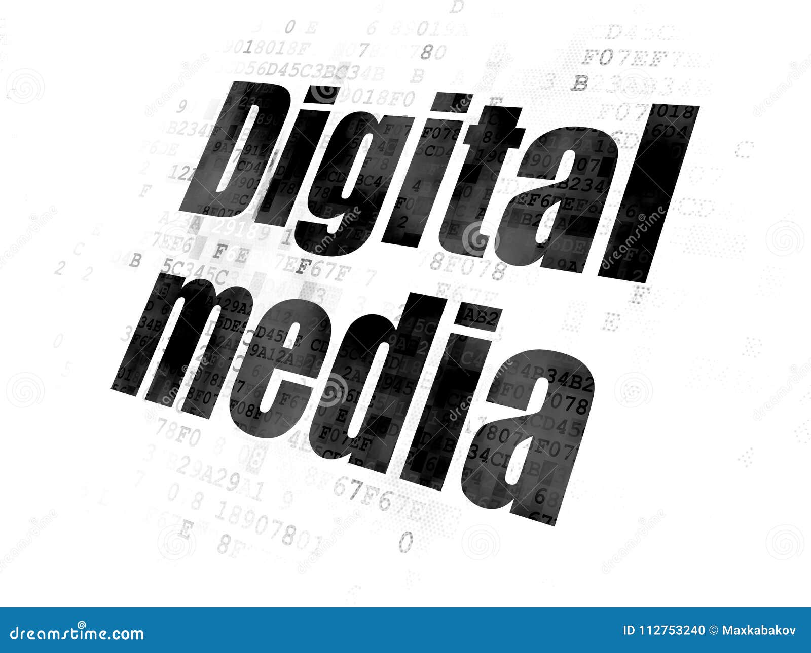 Advertising Concept: Digital Media on Digital Background Stock ...