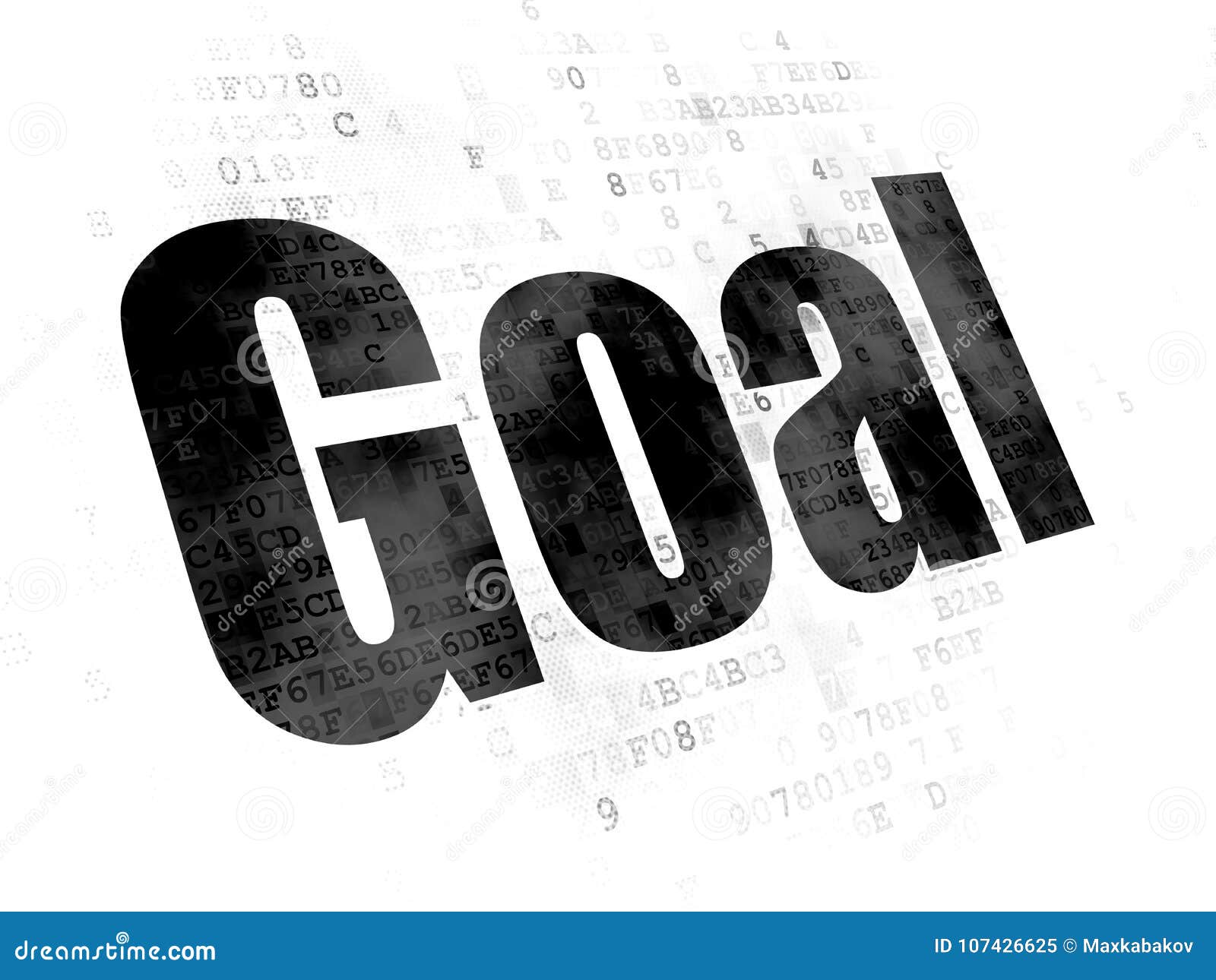 Advertising Concept: Goal on Digital Background Stock Illustration ...