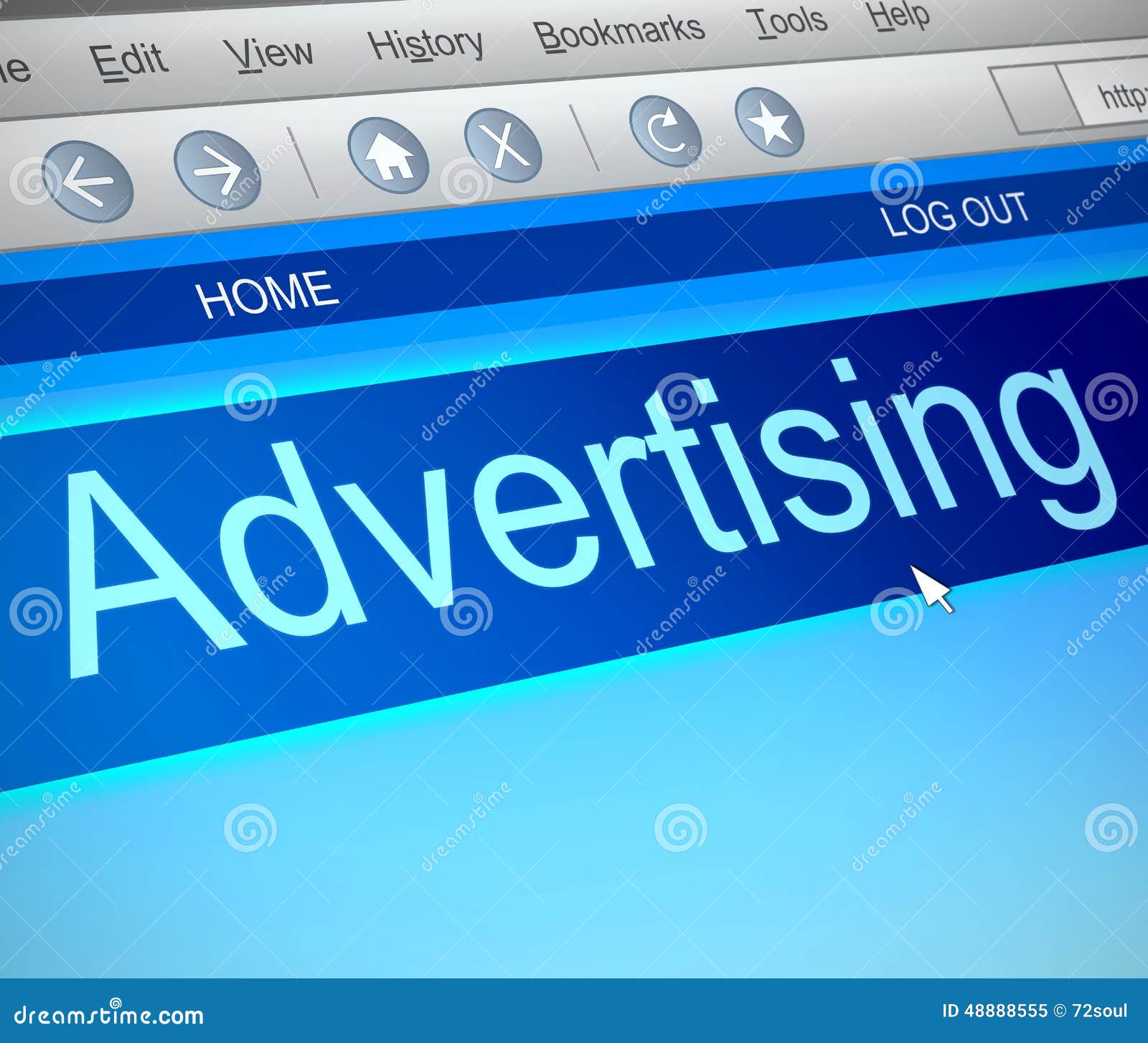 Advertising concept. stock illustration. Illustration of technology ...