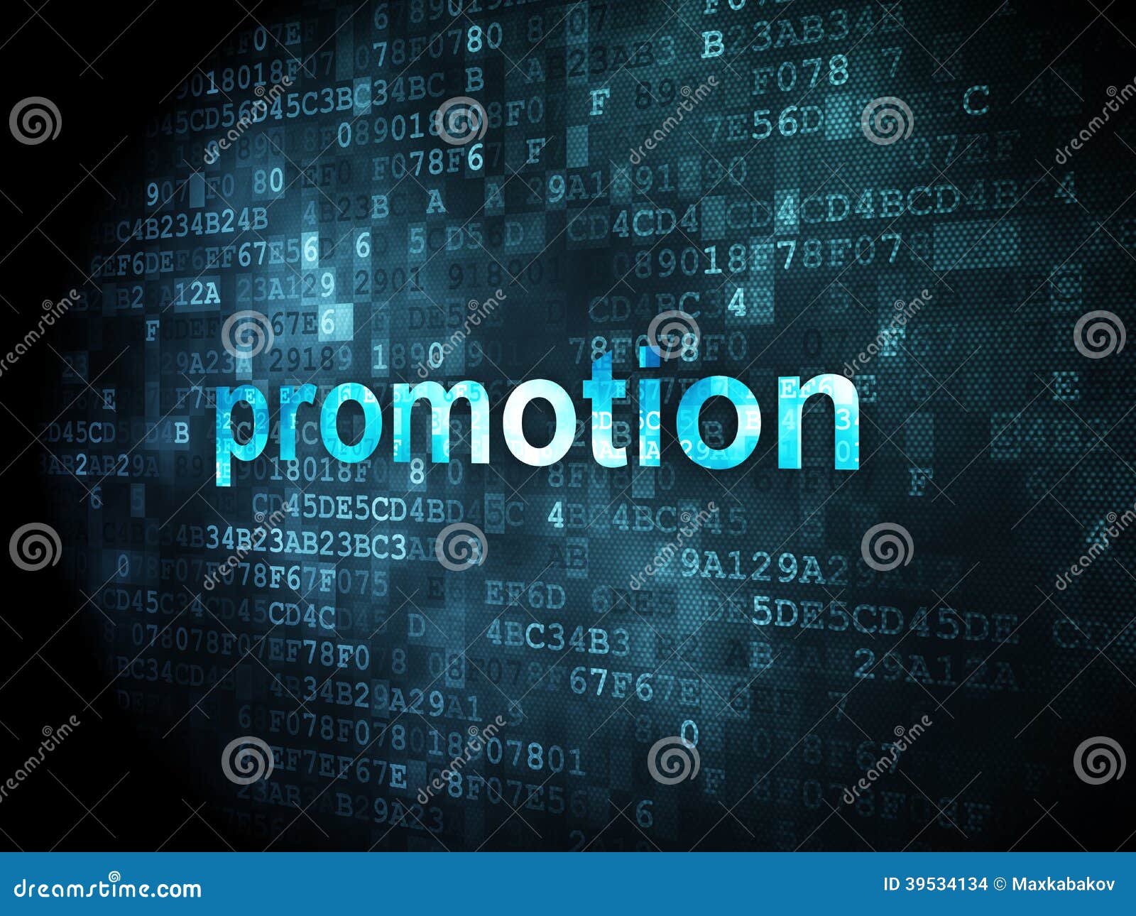 Advertising Concept: Promotion on Digital Background Stock Photo ...