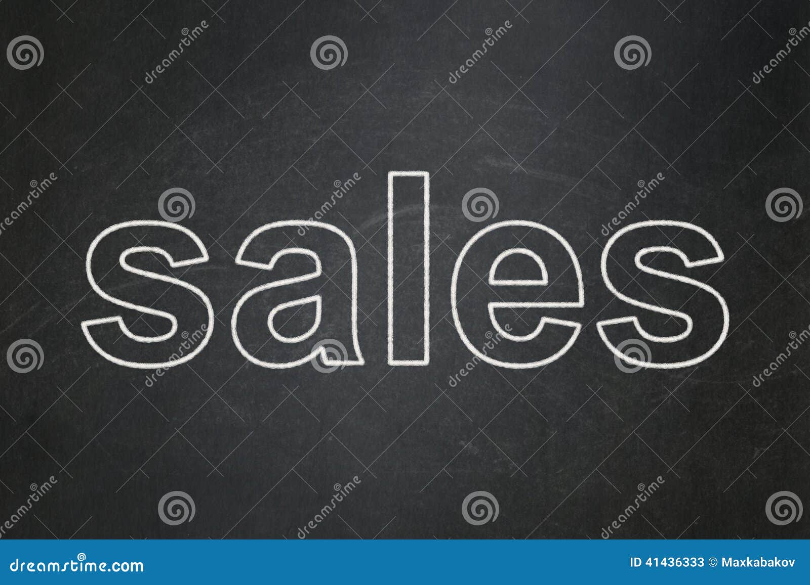 Advertising Concept: Sales on Chalkboard Stock Illustration ...