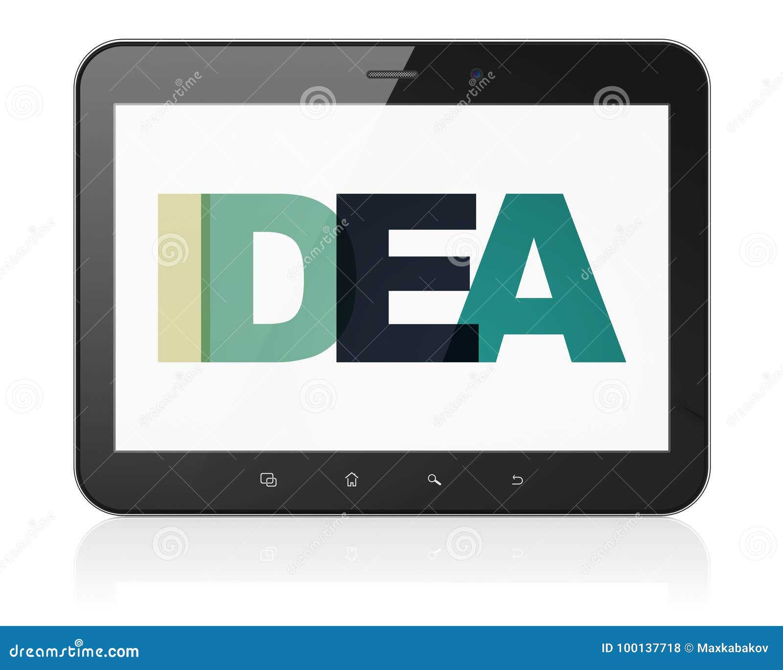 Advertising Concept: Tablet Computer with Idea on Display Stock ... Advertising Concept: Tablet Computer with Idea on Display Stock ...