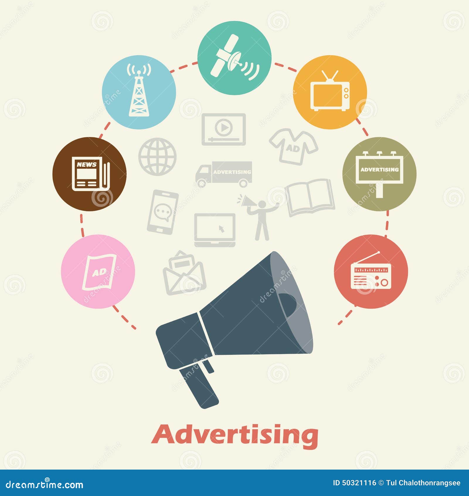 Advertising concept stock vector. Illustration of promotion - 50321116