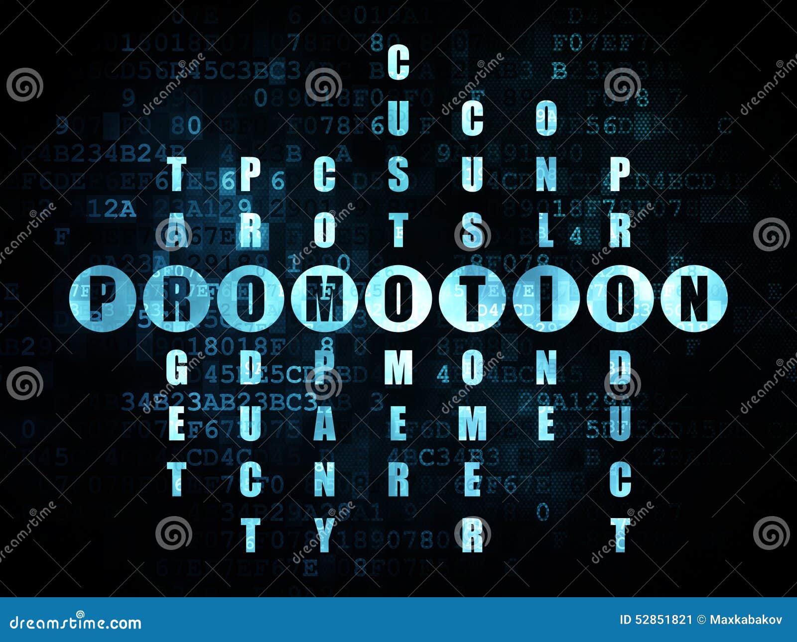 Advertising Concept: Word Promotion in Solving Stock Illustration ...