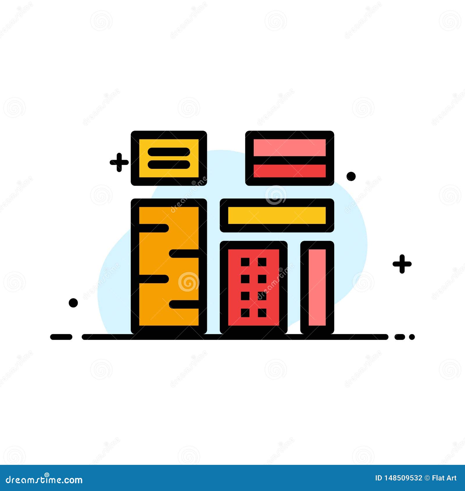 Advertising, Content, Feature, Native, Premium Business Flat Line ...