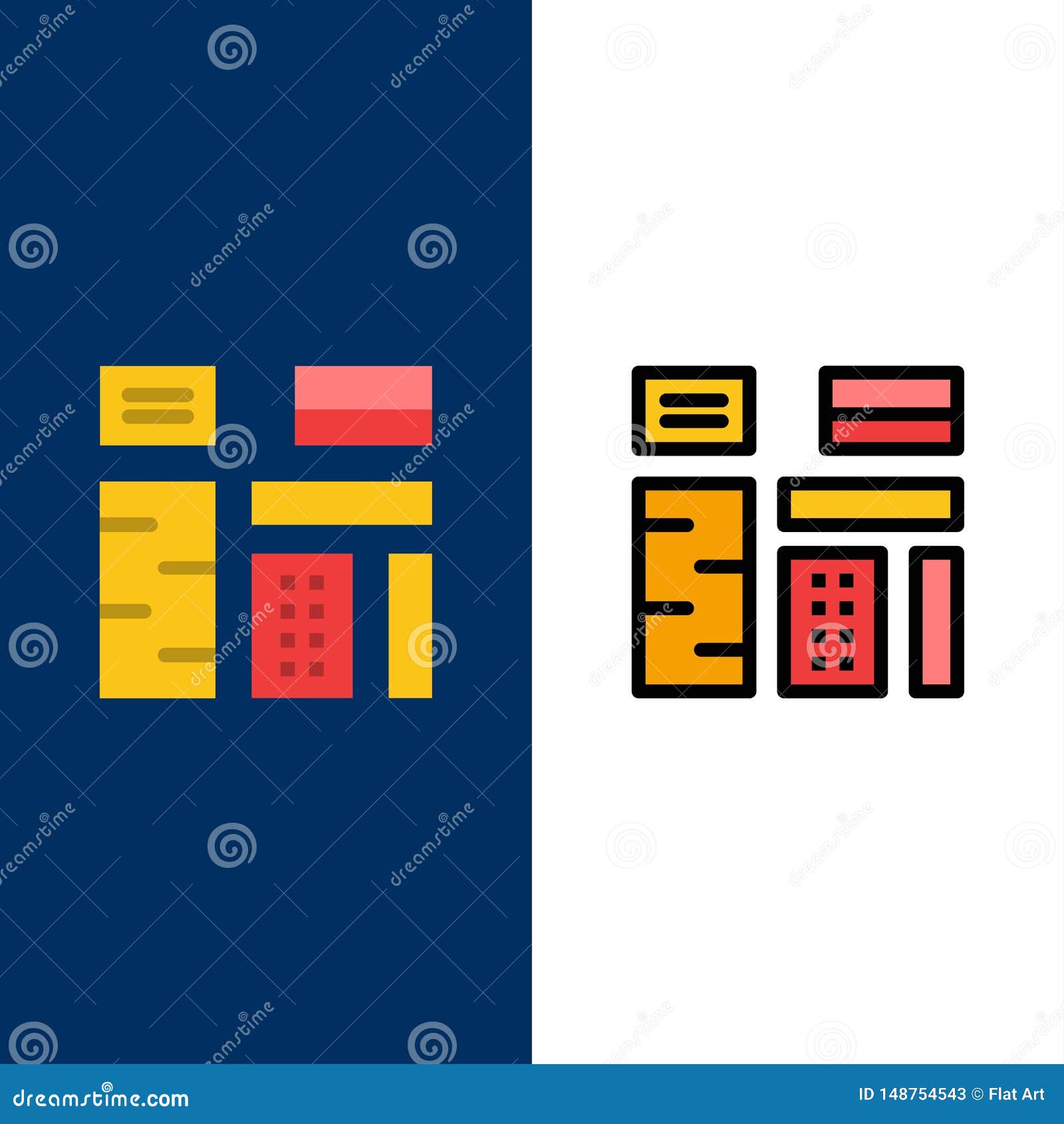 Advertising, Content, Feature, Native, Premium Icons. Flat and Line ...