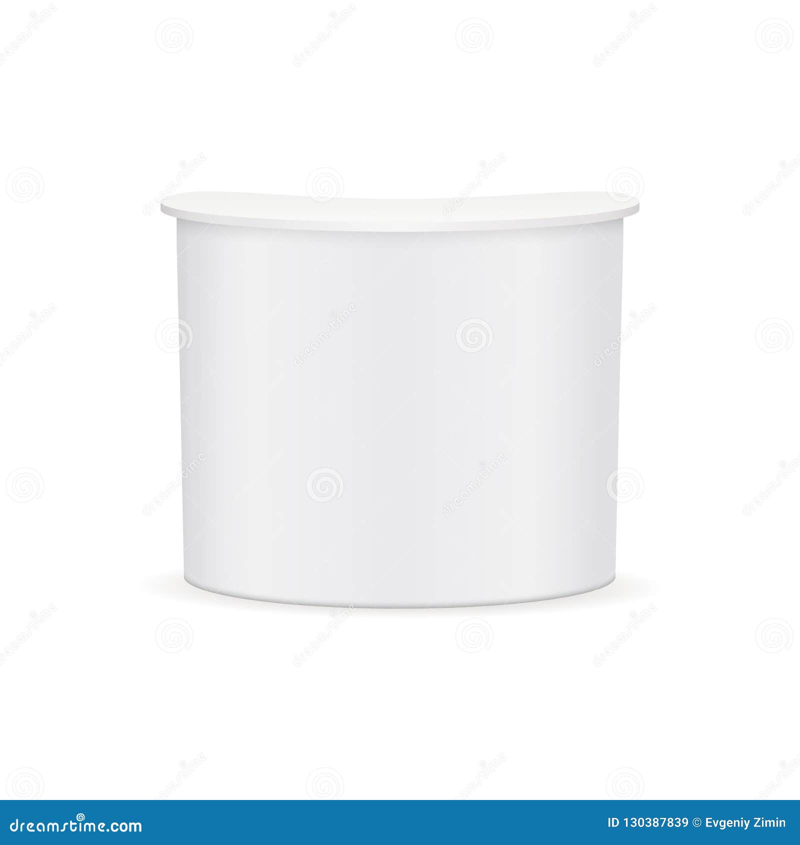 Advertising Counter Mock Up - Front View Stock Illustration ...