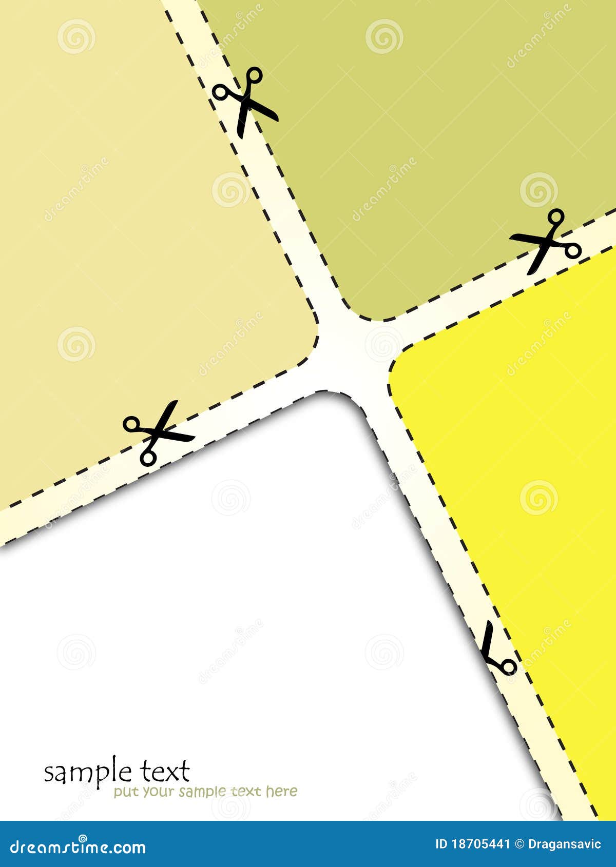 Advertising Coupon Cut from Sheet of Paper Stock Vector - Illustration ...