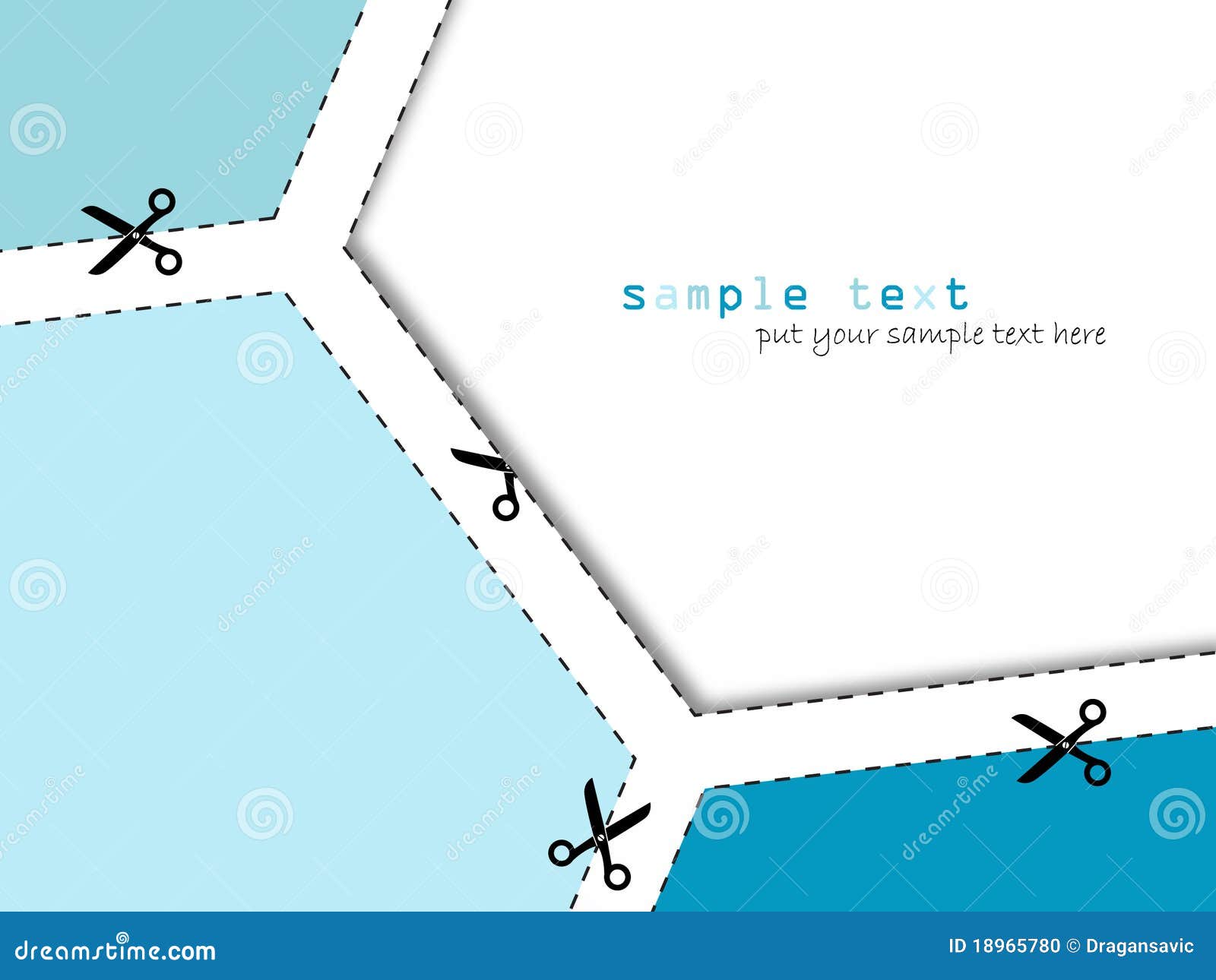 Advertising Coupon Cut from Sheet of Paper Stock Illustration ...