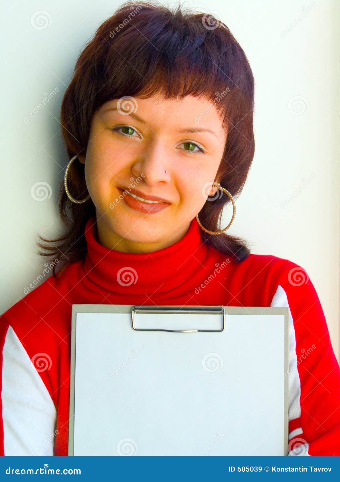 The advertising girl stock image. Image of biznesswoman - 605039