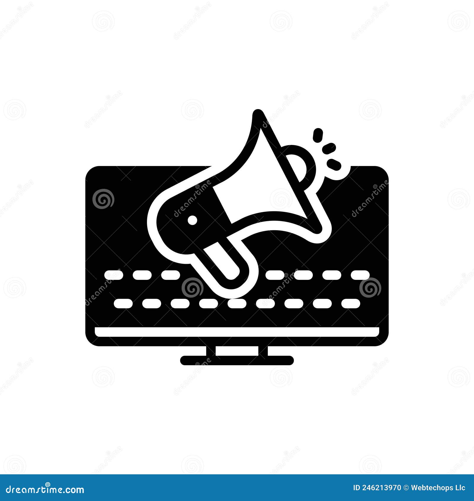 Black Solid Icon for Advertising, Blurb and Publicity Stock Vector ...