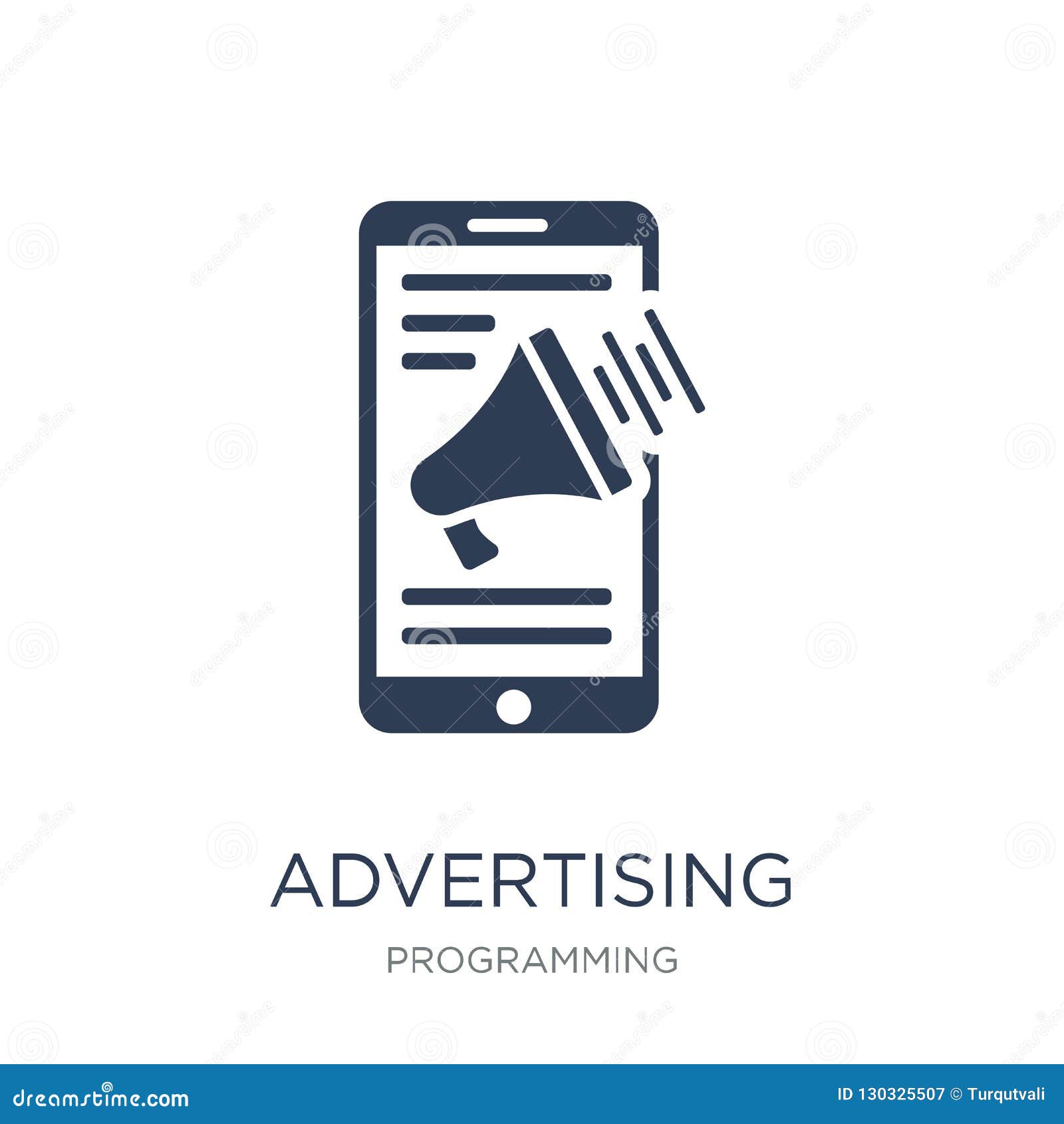 Advertising Icon. Trendy Flat Vector Advertising Icon on White B Stock ...