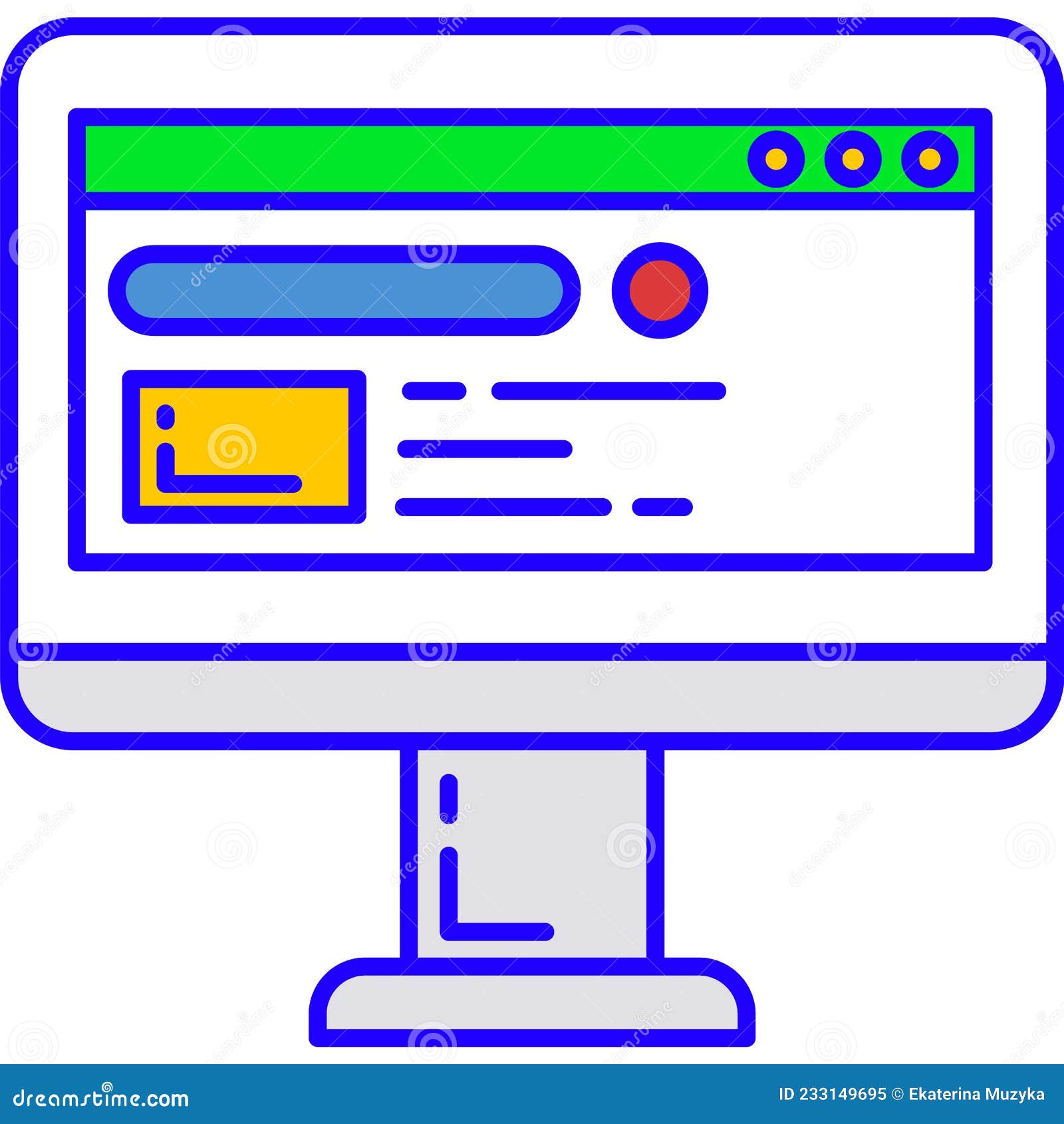 Advertising Icon Vector Computer Isolated on White Stock Vector ...