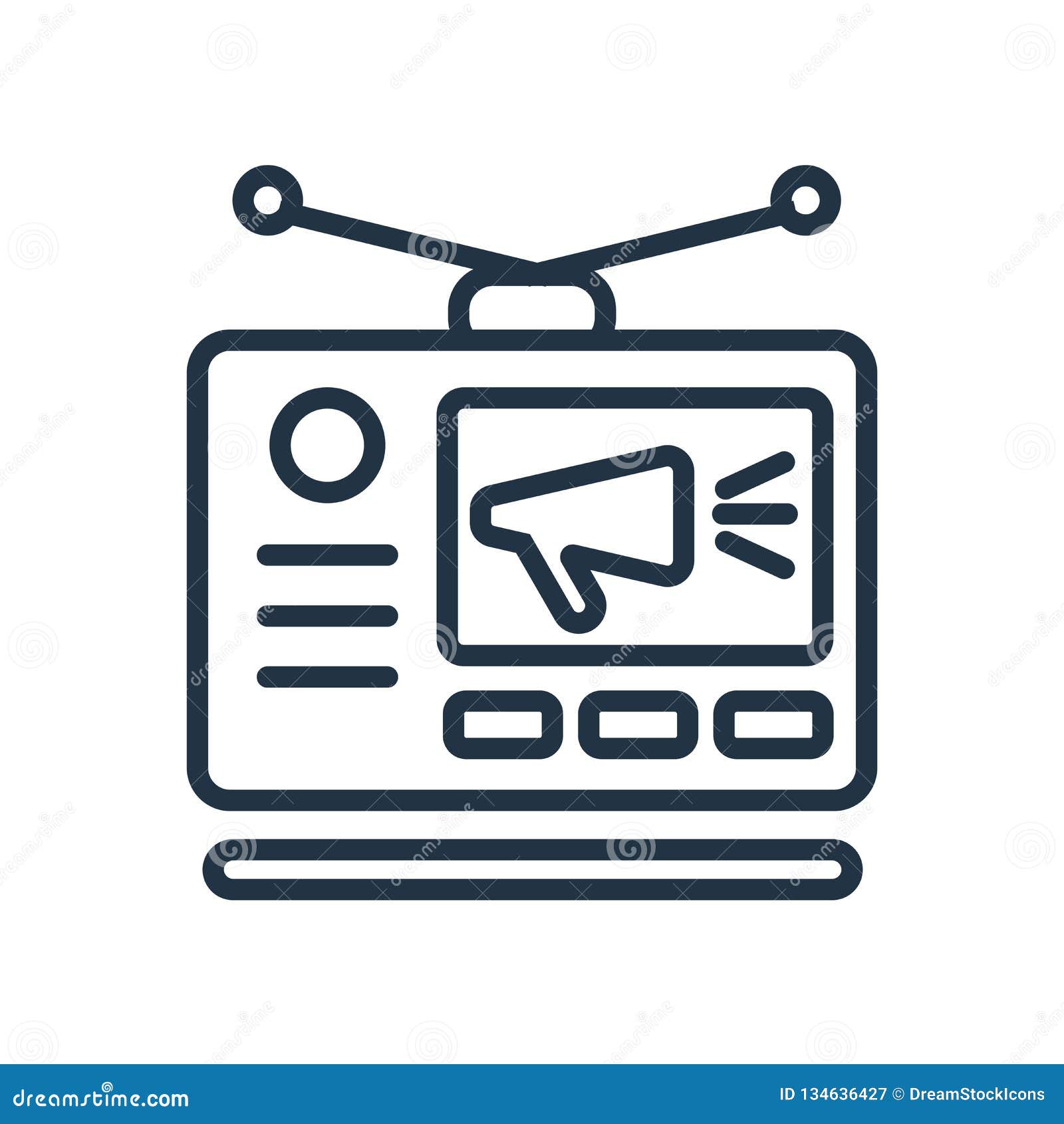 Advertising Icon Vector Isolated on White Background, Advertising Sign ...