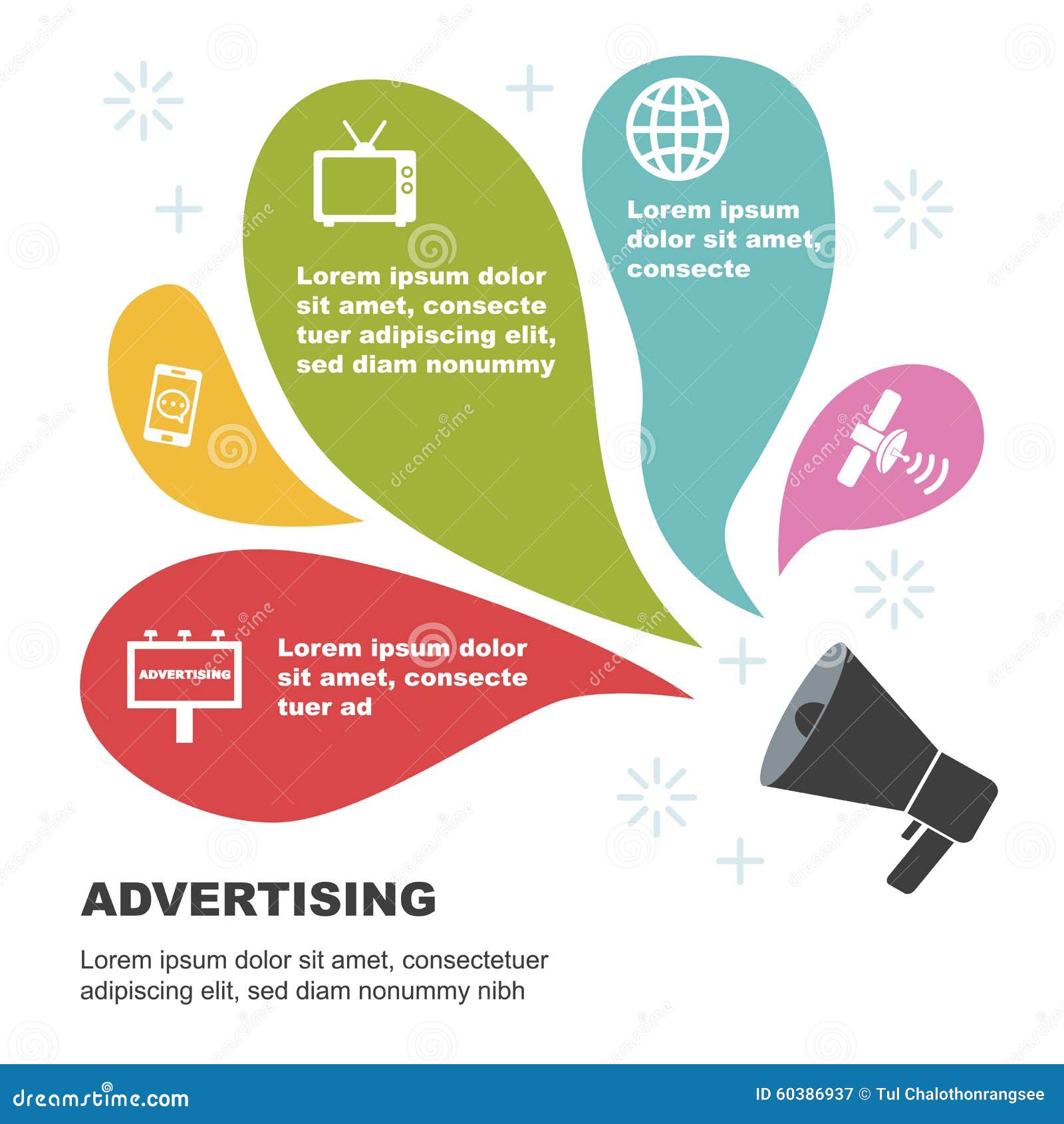 Advertising Infographic Templates Stock Illustration - Illustration of ...