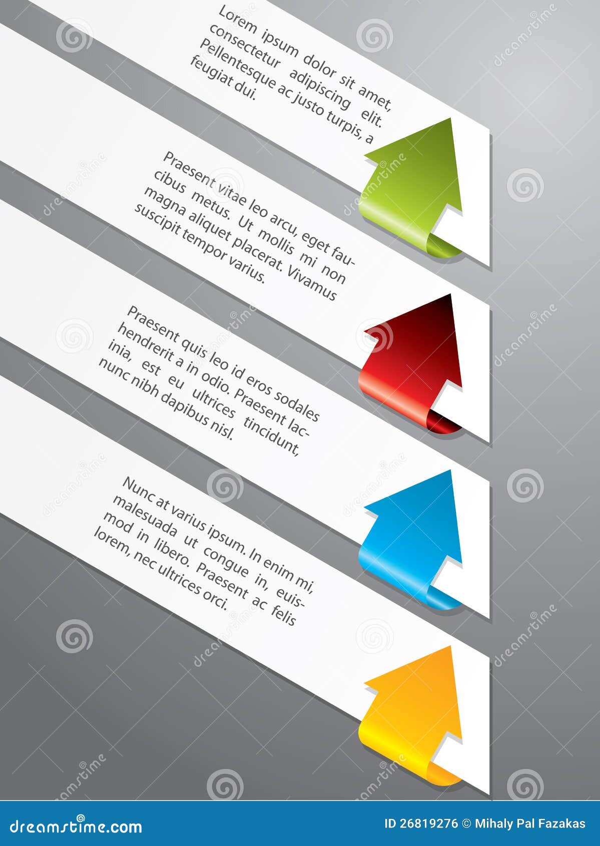 Advertising Label Set with Color Arrows Stock Vector - Illustration of ...