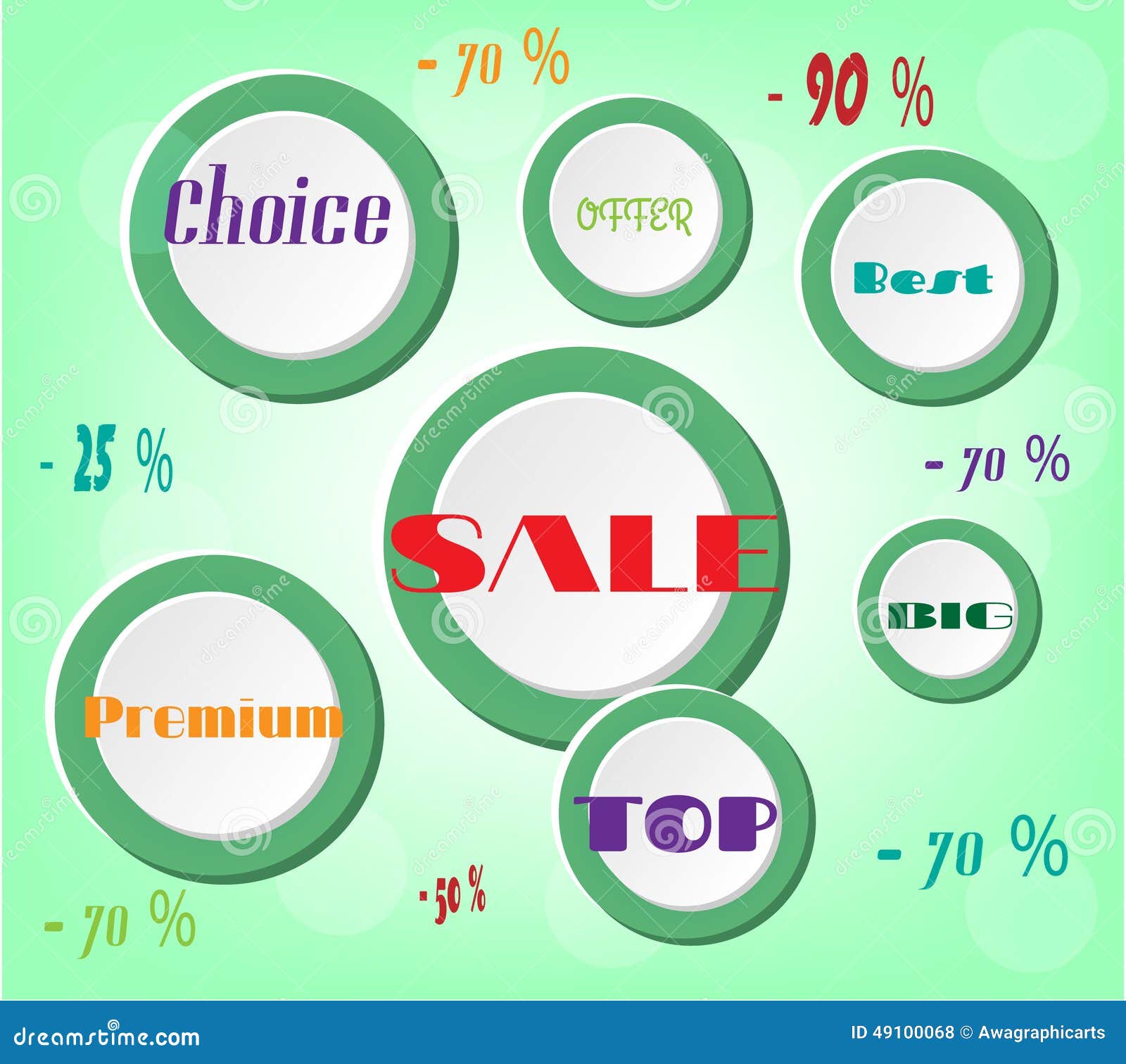 Advertising Label with White Circles with Text - Stock Vector ...