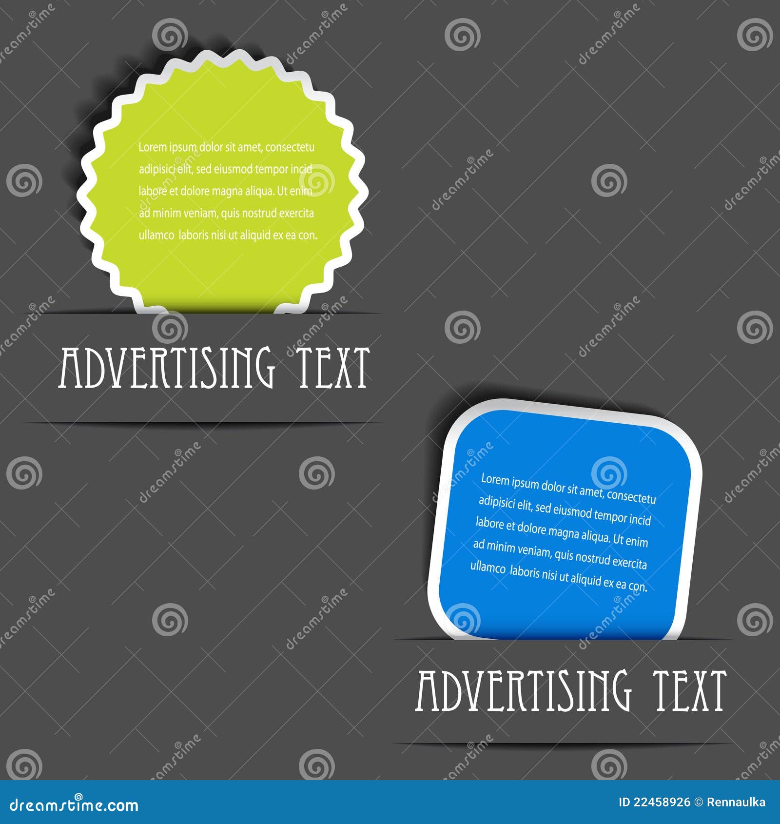 Advertising labels stock vector. Illustration of advertising - 22458926