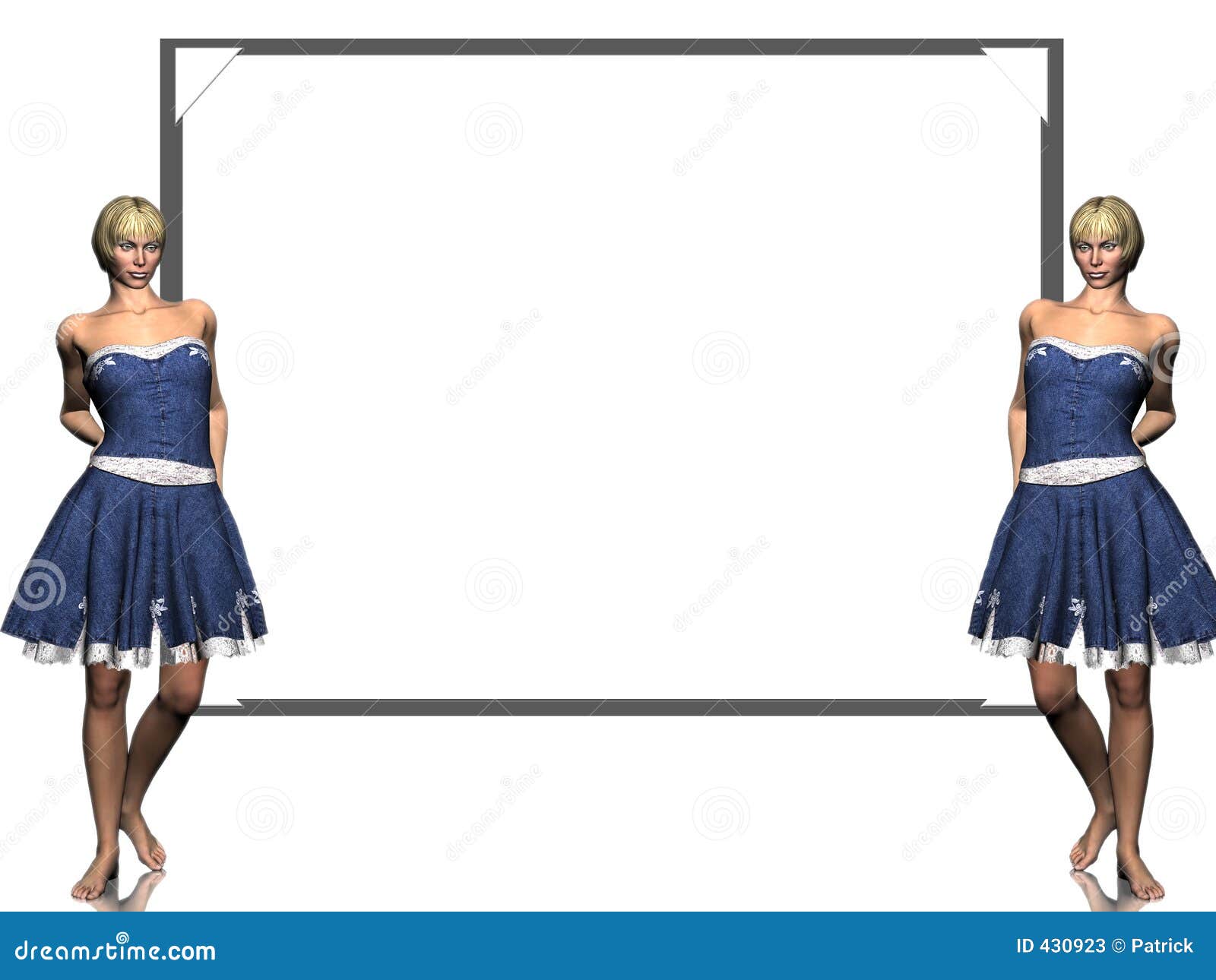 Advertising lady. stock illustration. Illustration of female - 430923