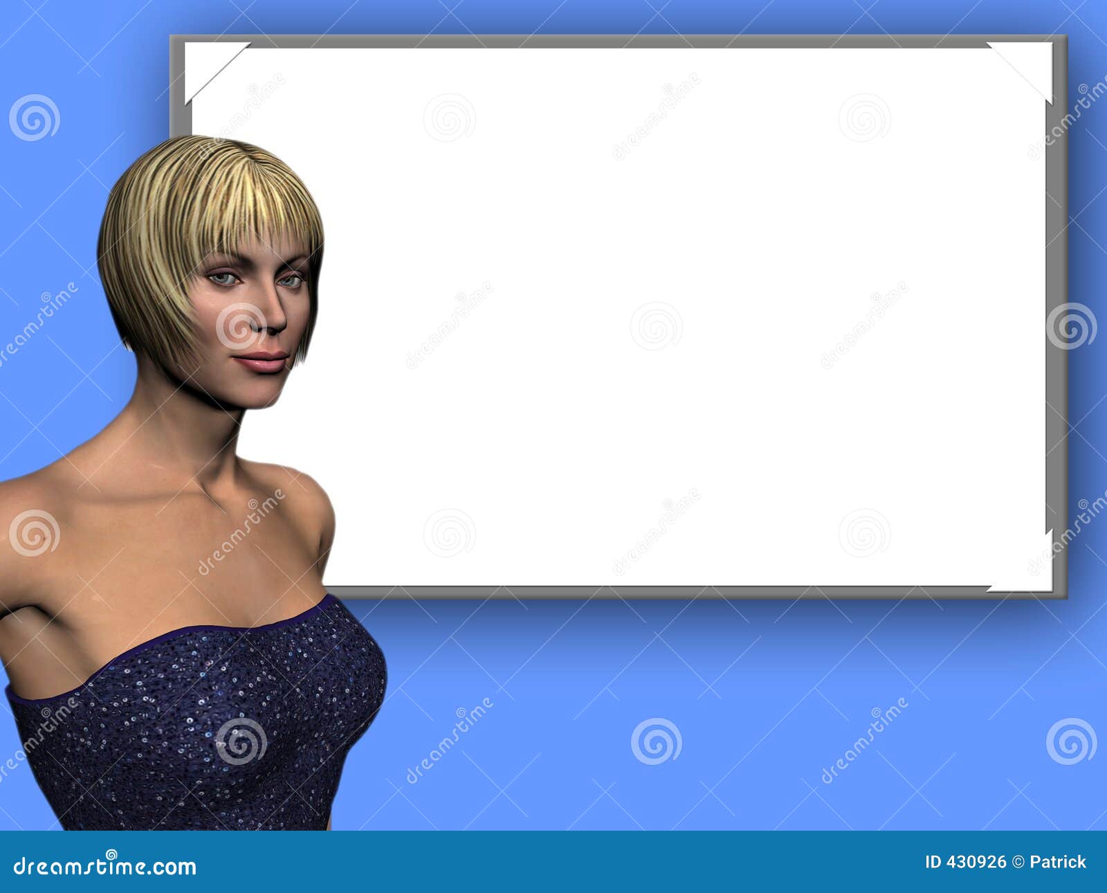 Advertising lady. stock illustration. Illustration of female - 430926