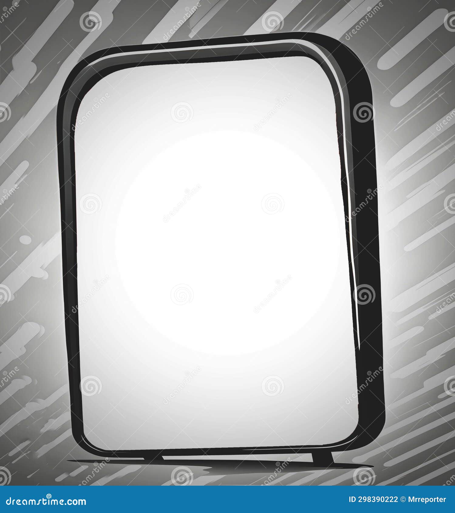 Advertising LCD Screen Panel, Cartoon Style Stock Illustration ...