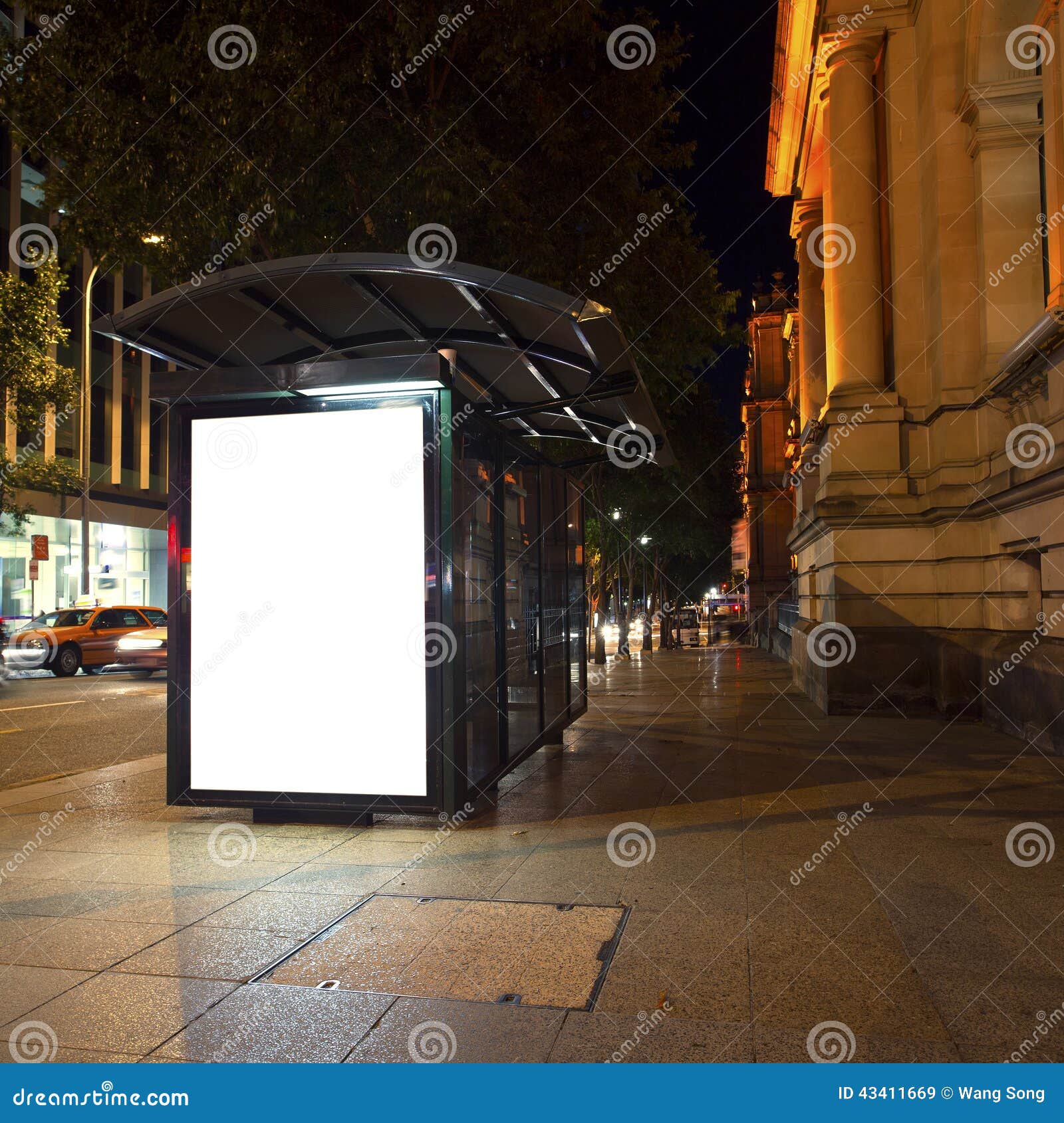 Advertising Light Boxes in the City Stock Image - Image of board ...