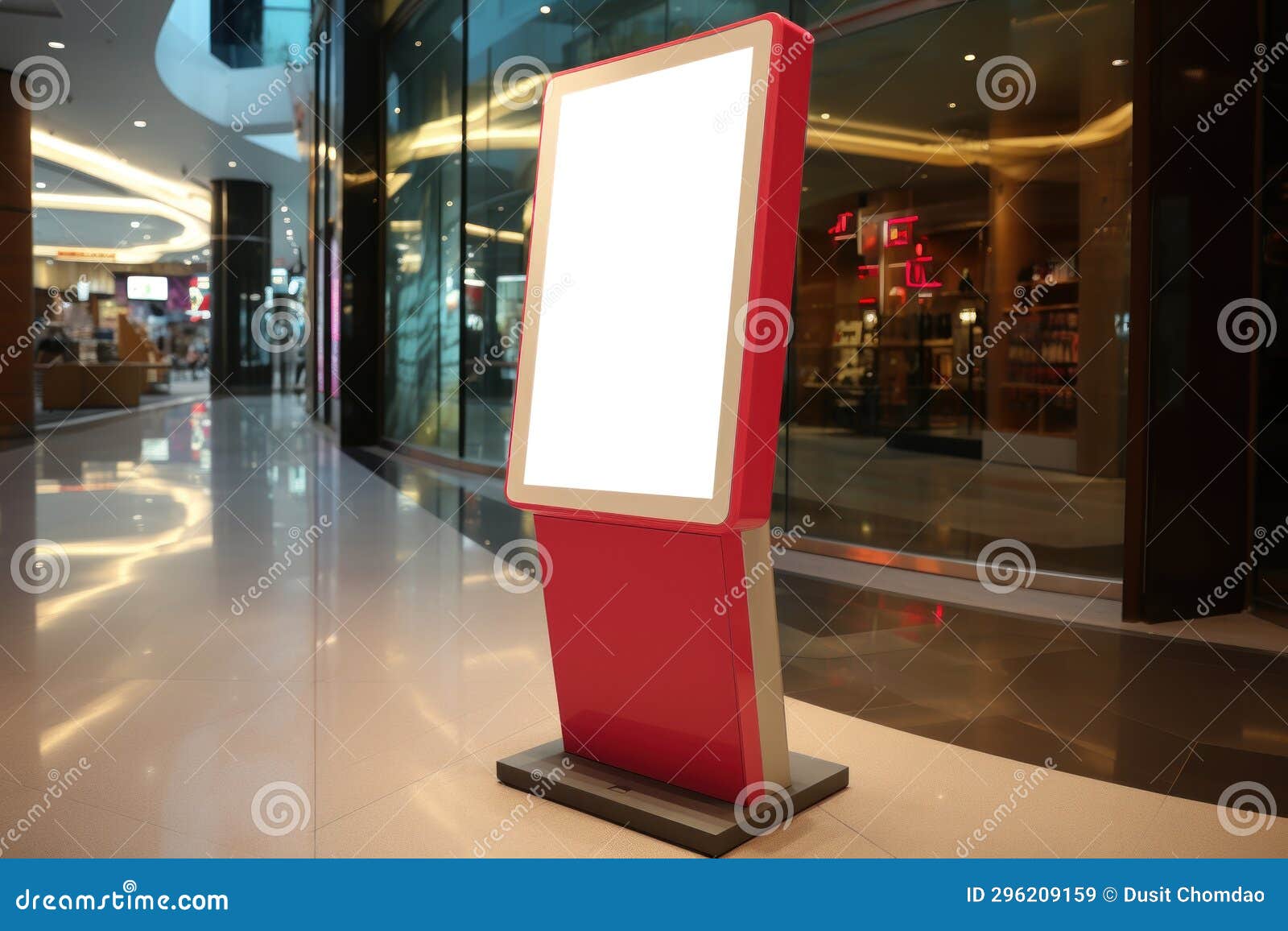 The Advertising Machine Stands at the Shopping Mall. Generative AI ...