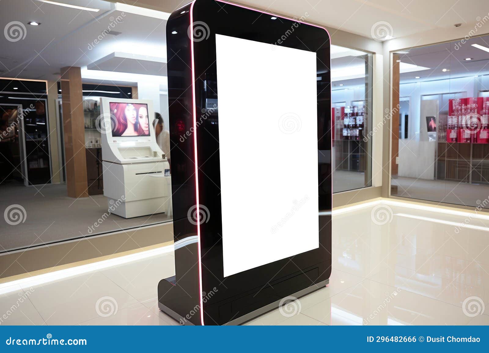 The Advertising Machine Stands at the Shopping Mall. Generative AI ...